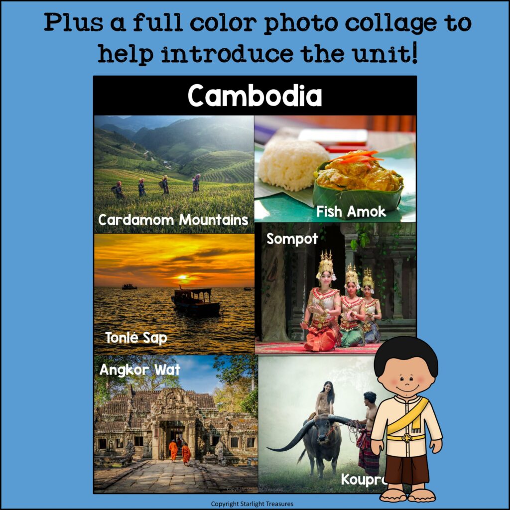 Cambodia Mini Book for Early Readers - A Country Study - Made By Teachers