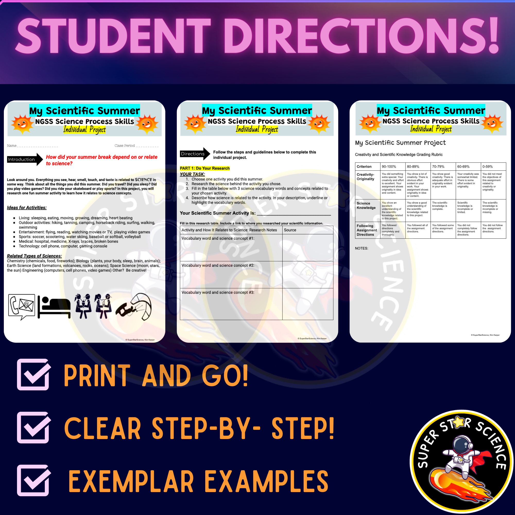 The Science of Summer & Sports Student Choice Science Research Project ...