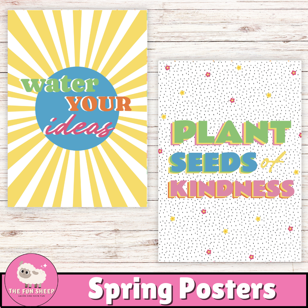 Spring Posters | Growth Mindset Classroom Decor - April Bulletin Board ...