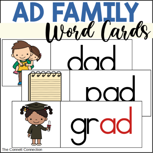 AD Word Family Word Wall Cards | Made By Teachers