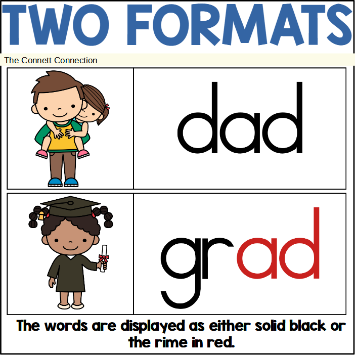 AD Word Family Word Wall Cards | Made By Teachers