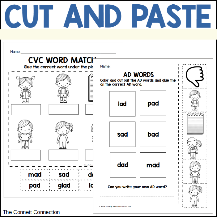 AD Word Family No Prep Worksheets | Made By Teachers