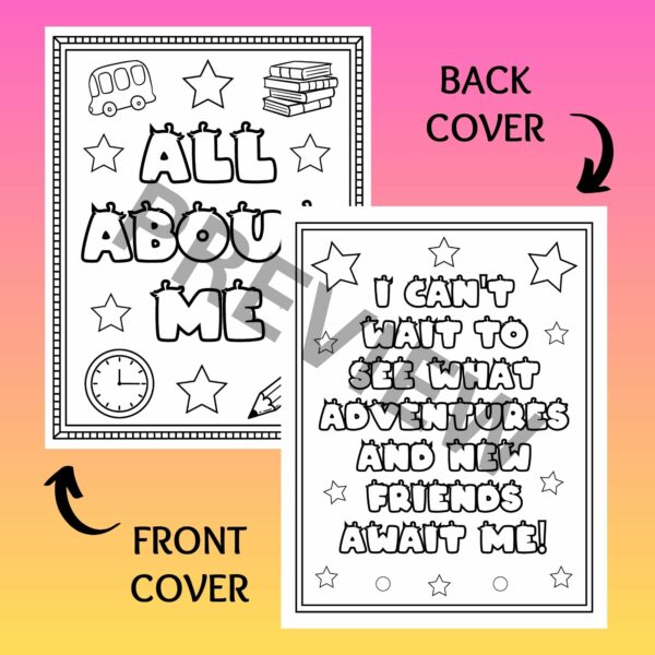 Back to School All About Me Book | Back to School Worksheets Writing ...