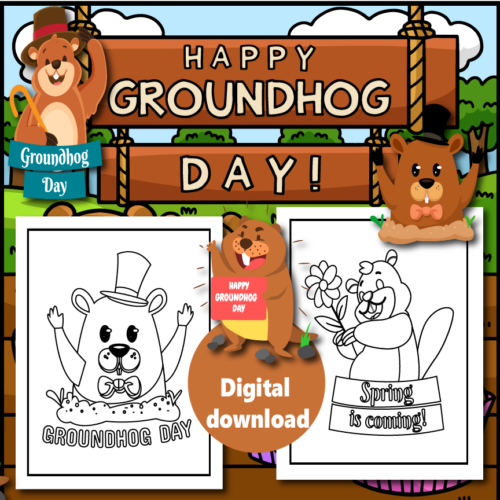 Happy Groundhog Day Coloring Pages | Made By Teachers