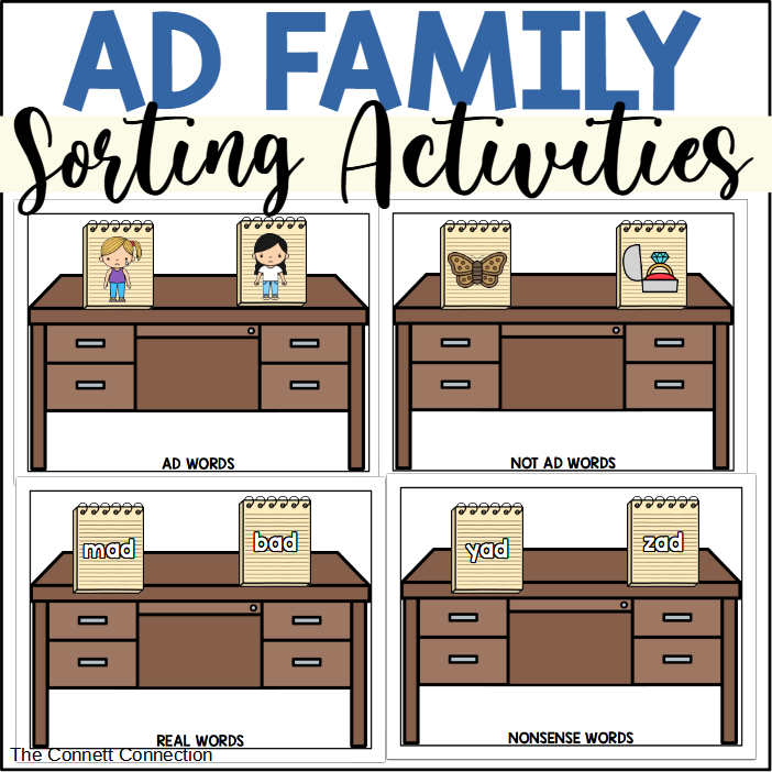 AD Word Family Sorting Activities | Made By Teachers