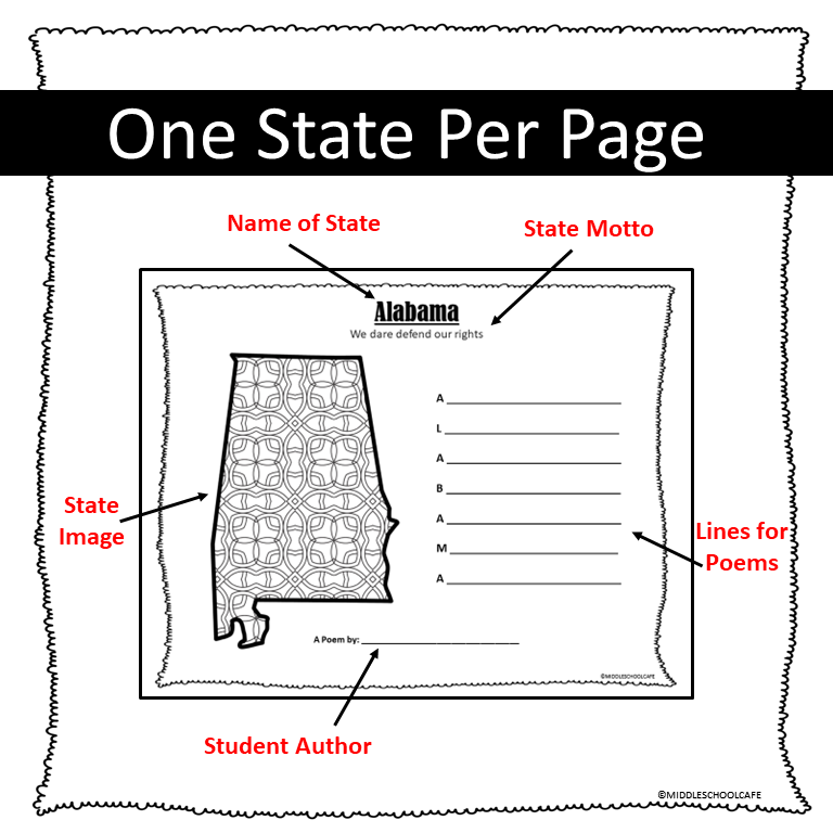 50 US States Acrostic Poems | State Poetry Activity | Made By Teachers
