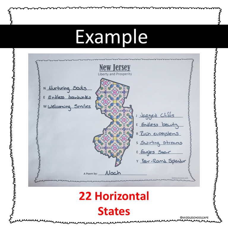 50 US States Acrostic Poems | State Poetry Activity | Made By Teachers
