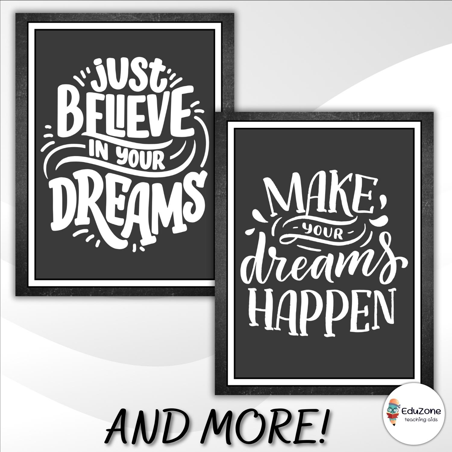 Inspirational quotes posters for classroom decor with positive messages ...