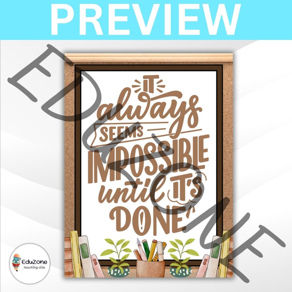 Classroom decor posters with inspirational quotes to inspire students ...