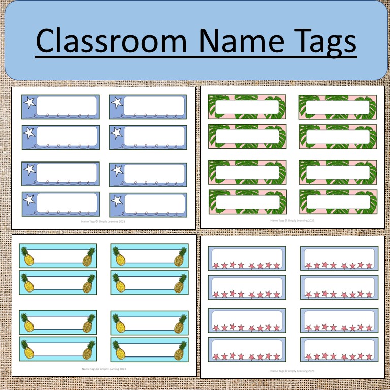 Classroom Name Tags Back to School Writing | Made By Teachers