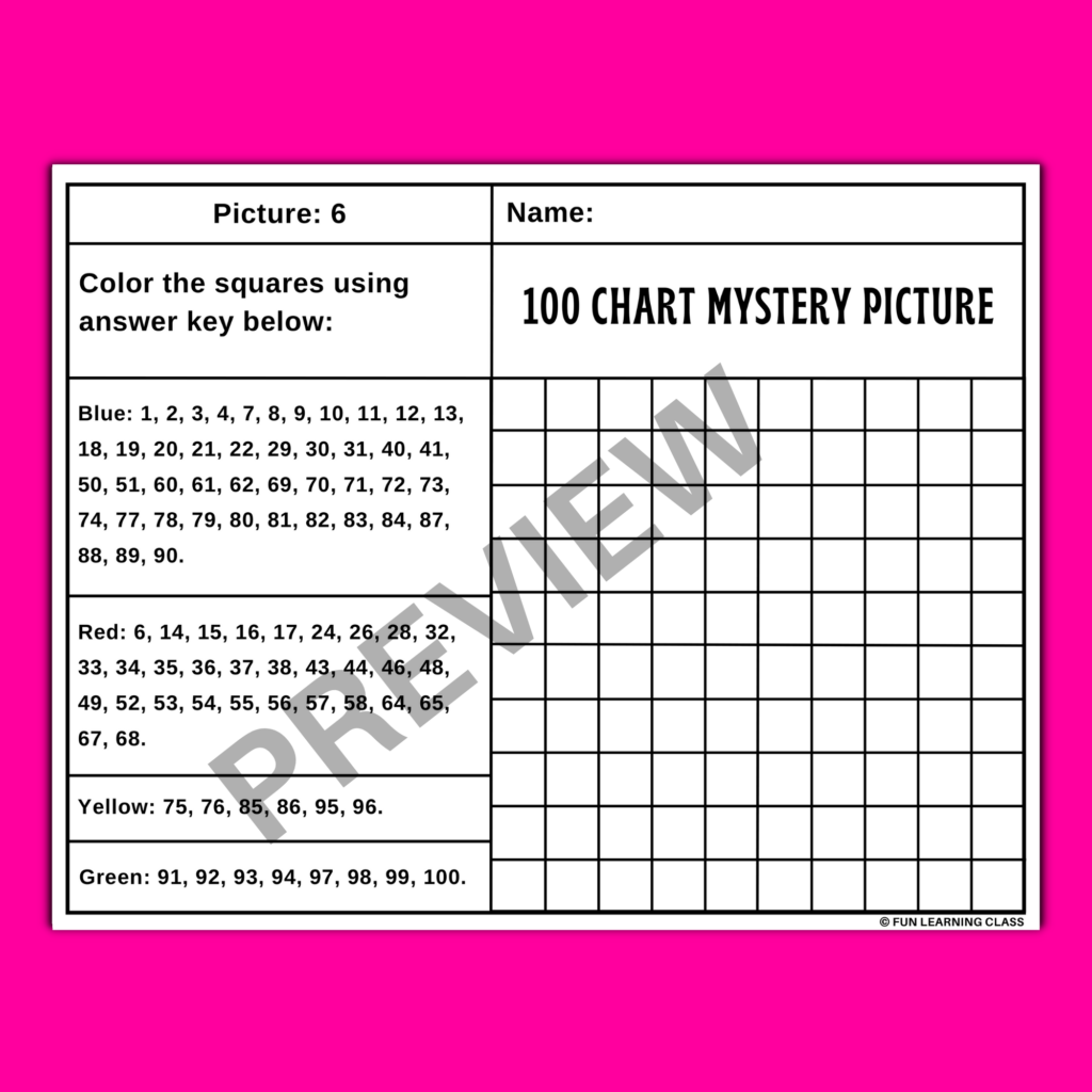 Fall 100s Hundred Chart Mystery Pictures Coloring Pages Digital & Print ...