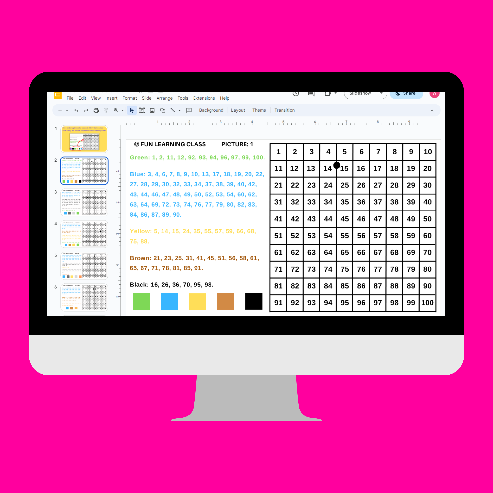 Fall 100s Hundred Chart Mystery Pictures Coloring Pages Digital & Print ...