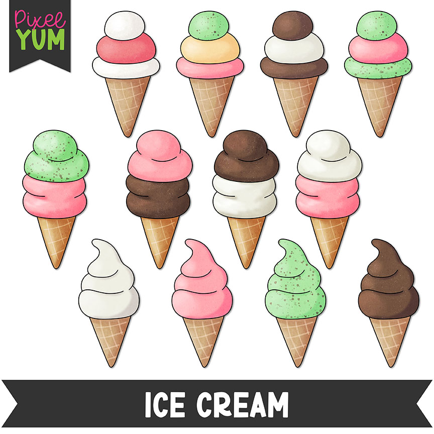 Ice Cream Clipart - Food Clip Art - Commercial Use OK | Made By Teachers