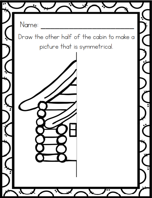 Camping Symmetry Activity - End of the Year, Math Art, Station Rotation ...