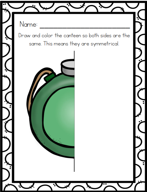 Camping Symmetry Activity - End of the Year, Math Art, Station Rotation ...
