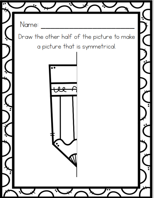 School Symmetry Activity - End of the Year, Math Art, Station Rotation ...