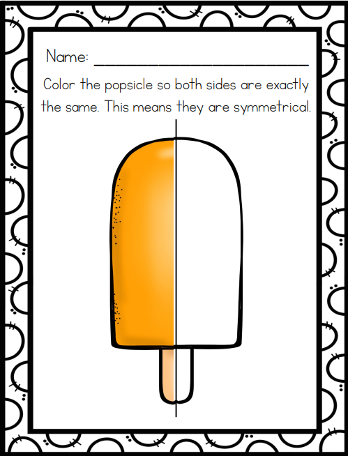 Summer Symmetry Activity - End of the Year, Math Art, Station Rotation ...