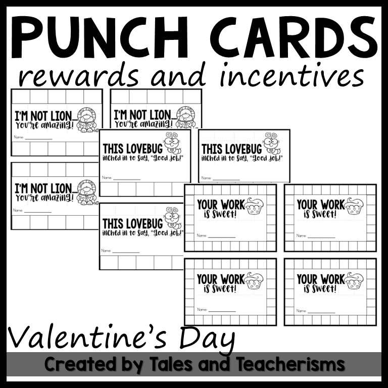 Punch Cards for Rewards and Incentives: Valentine's Day Themed Options ...