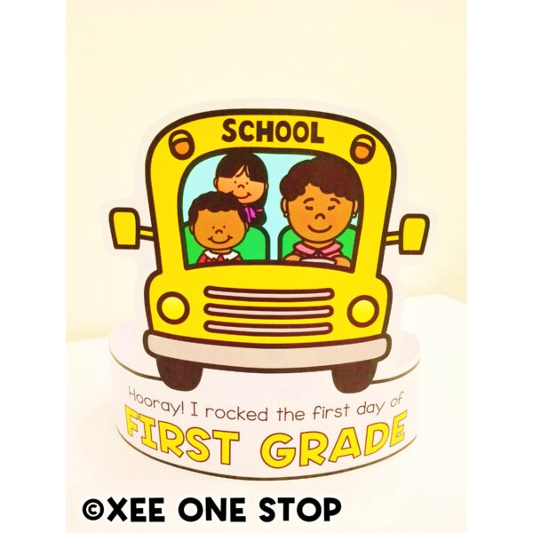 Welcome Back to School Crowns Hats Headband Craft First Day of School ...
