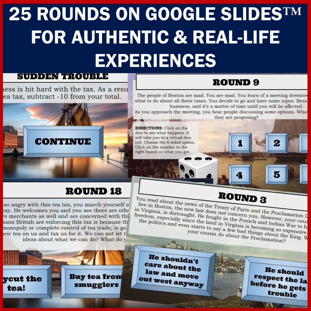 Causes of American Revolution Interactive Simulation: Boston Tea Party ...