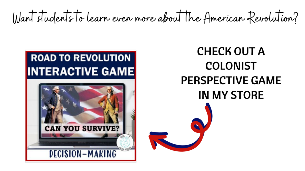 Causes of American Revolution Interactive digital game: King George ...