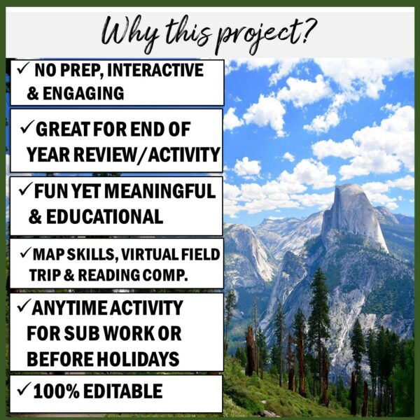 National Parks postcard project: End of the year social studies ...