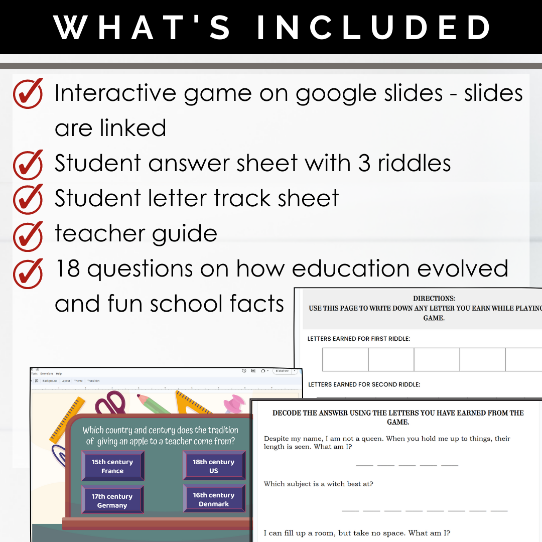 Back to school social studies trivia game on google slides: Fun facts ...