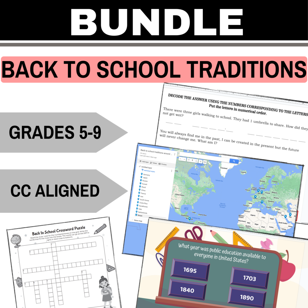 Back to school traditions BUNDLE for social studies: Interactive games ...
