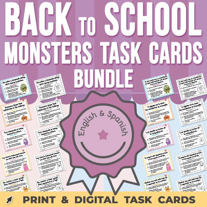 Back to School Monsters Task Cards BUNDLE | Made By Teachers