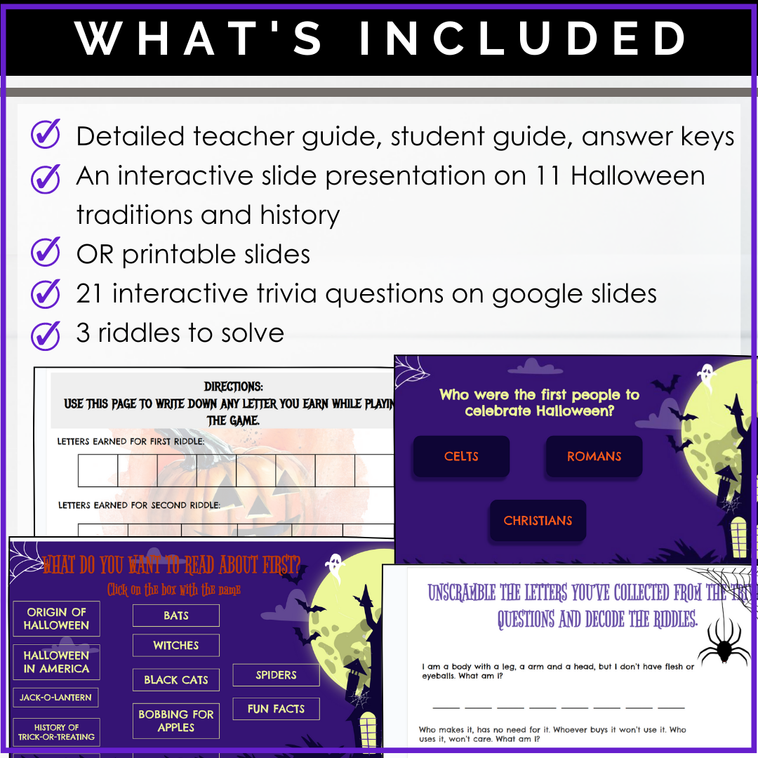 Halloween social studies activities: History Traditions Interactive ...