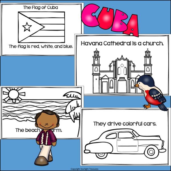 Cuba Mini Book for Early Readers - A Country Study - Made By Teachers