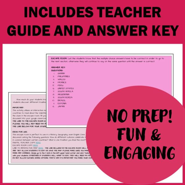 Social Studies Valentine's Day Around the World Activity: Digital ...