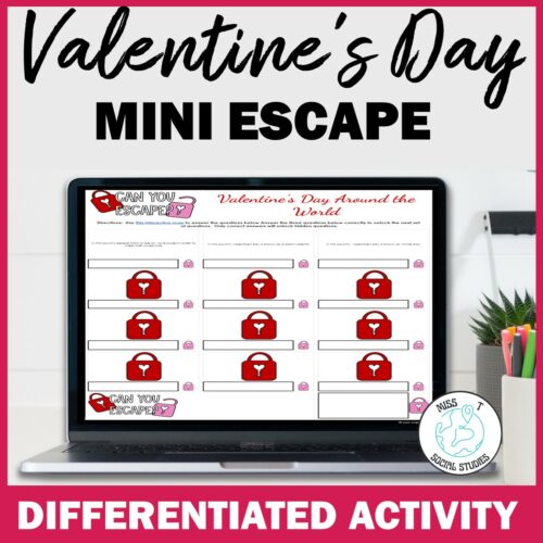 Valentine's Day Around the World Mini Escape Activity : Social studies ...