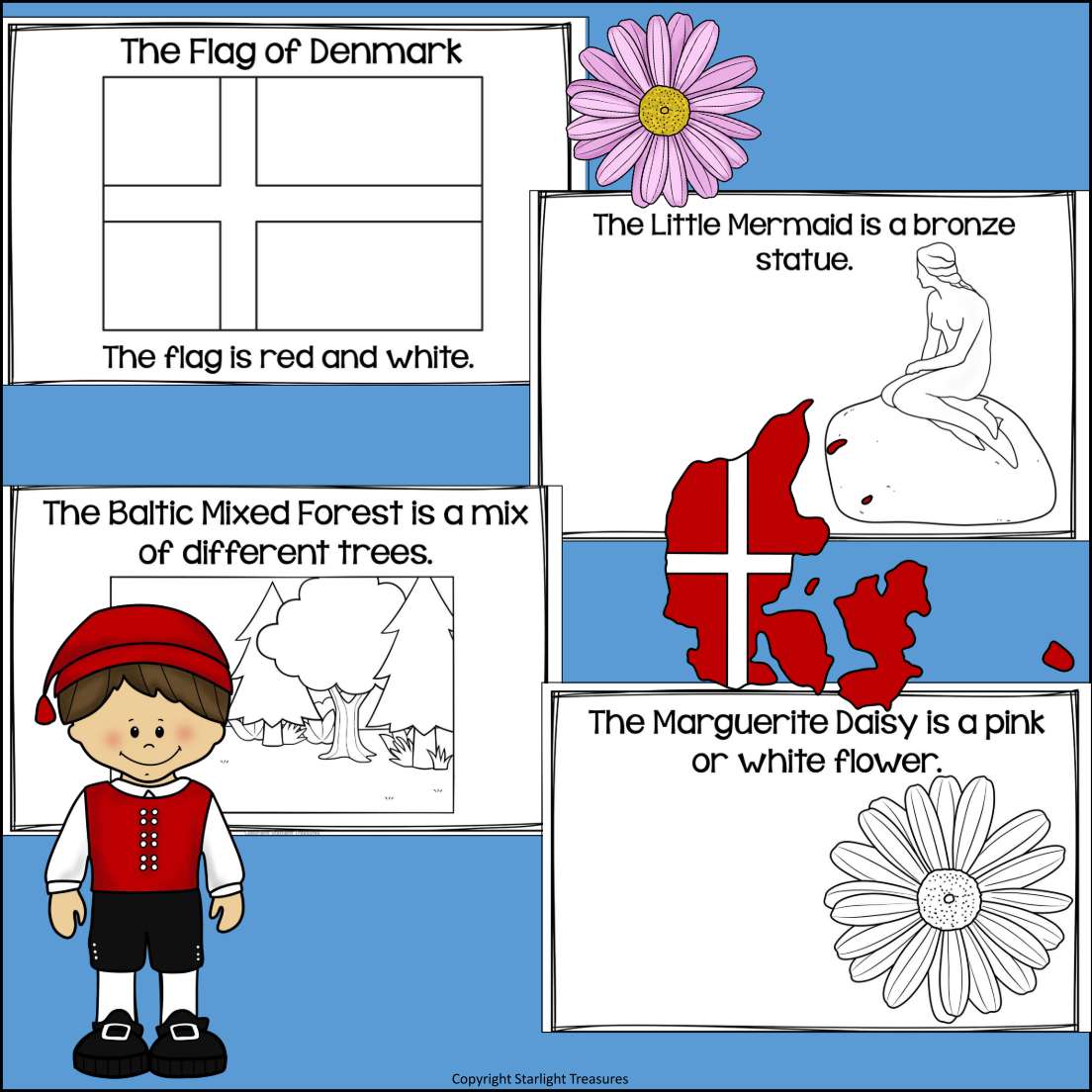 Denmark Mini Book for Early Readers - A Country Study | Made By Teachers