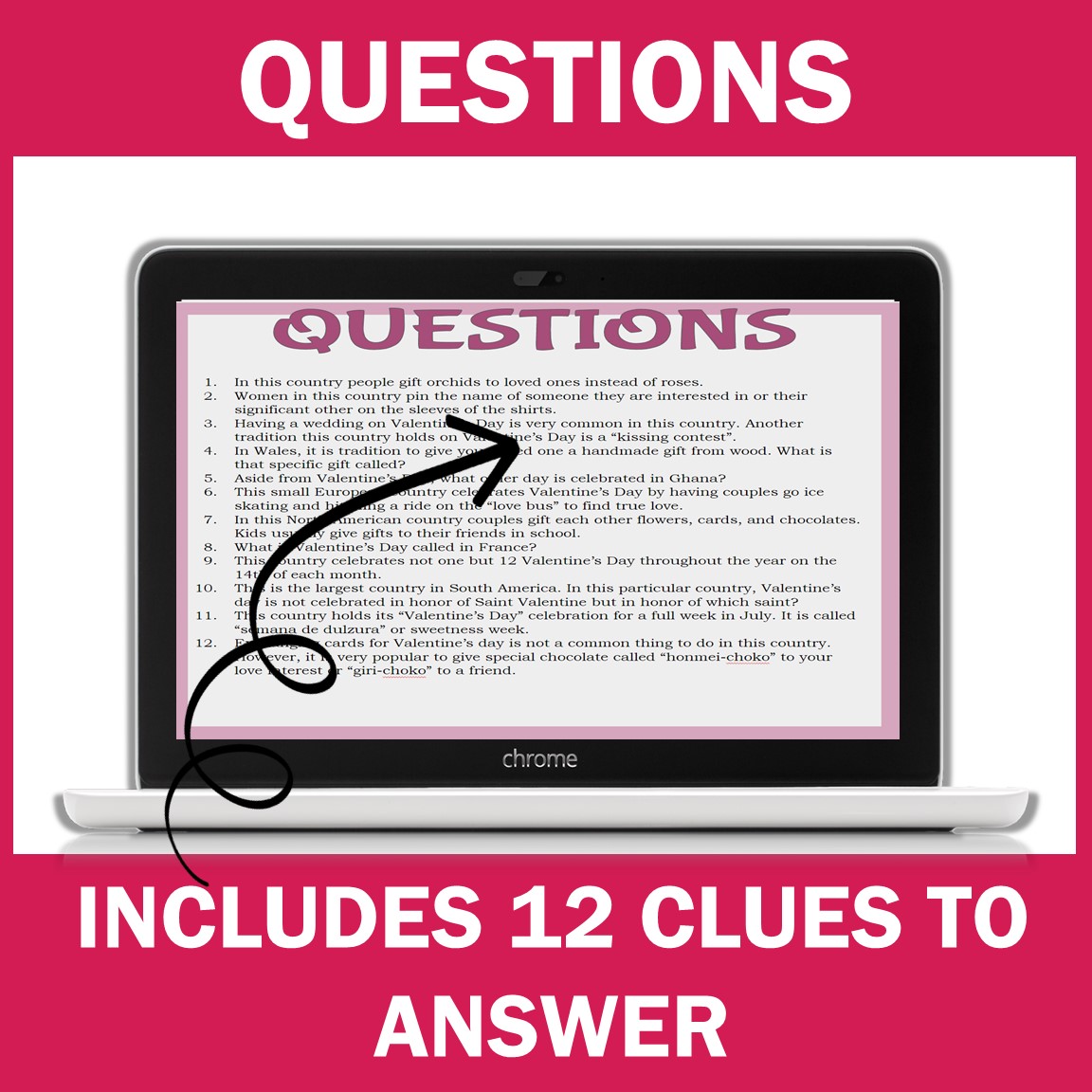 Social Studies Valentine's Day Traditions Around the World: Scavenger ...