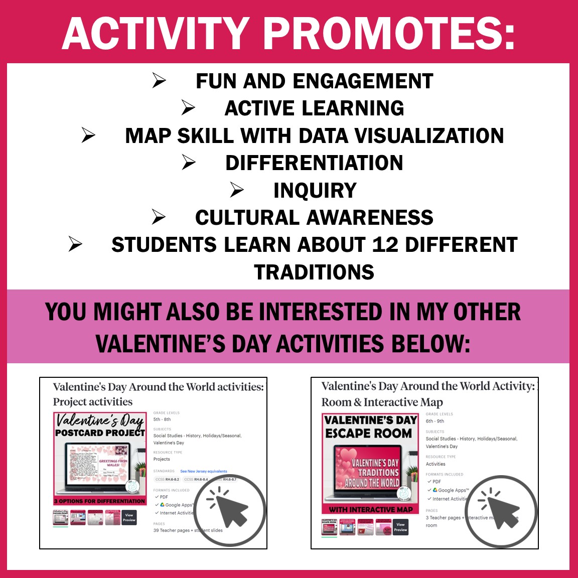 Social Studies Valentine's Day Traditions Around the World: Scavenger ...