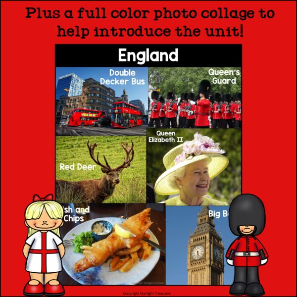 England Mini Book for Early Readers - A Country Study - Made By Teachers
