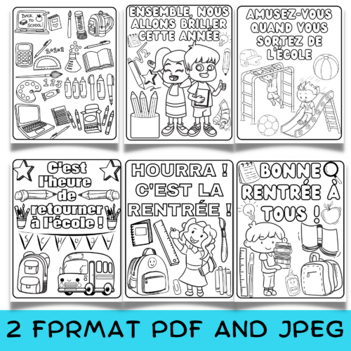 French Back To School Coloring Pages | Rentrée scolaire Coloriage ...