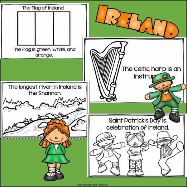 Ireland Mini Book for Early Readers - A Country Study - Made By Teachers