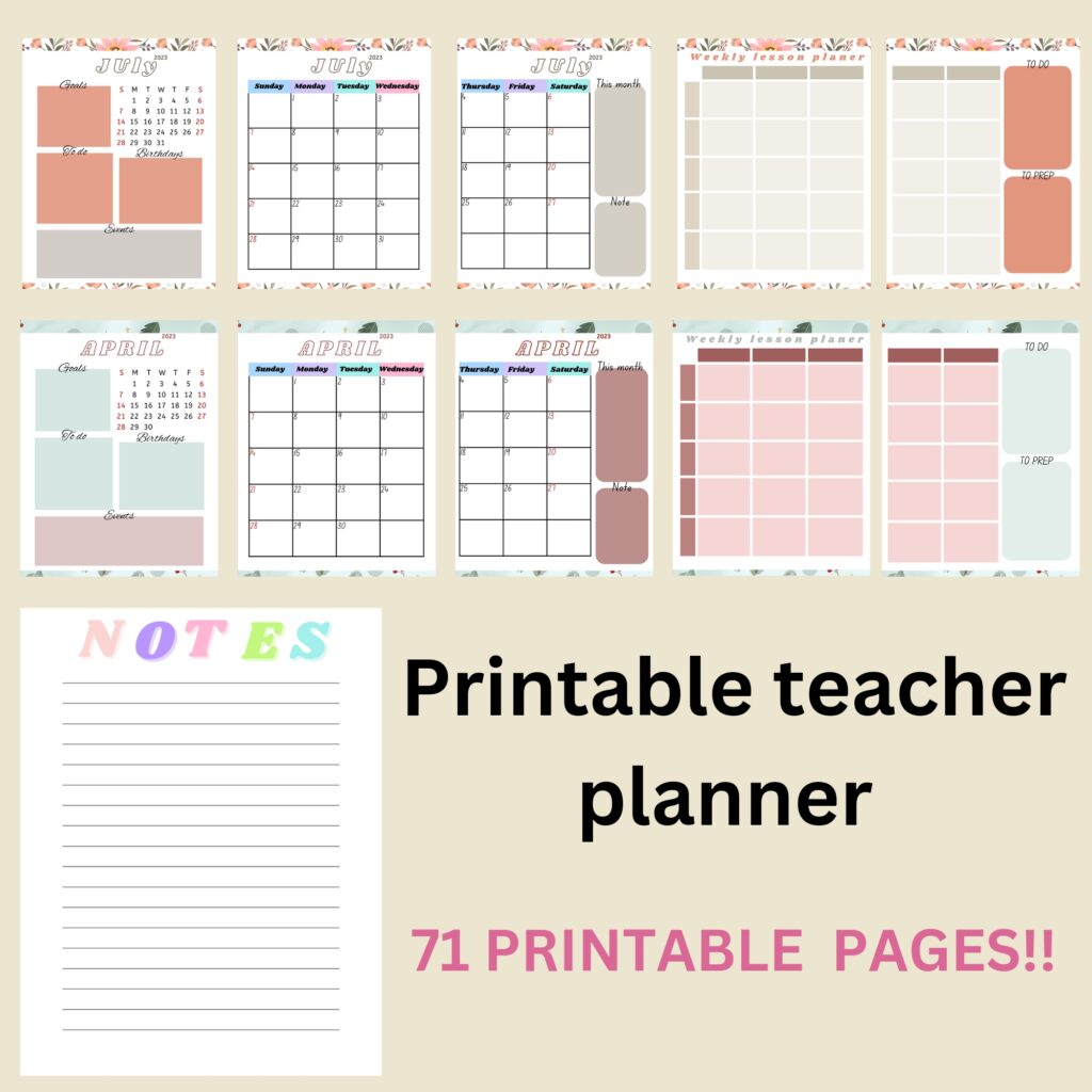 TEACHER PLANNER 2023-2024. lesson planner printable - Made By Teachers