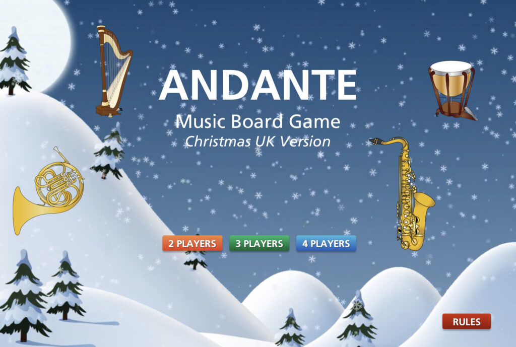 Christmas Andante Music Digital Board Game UK | Made By Teachers