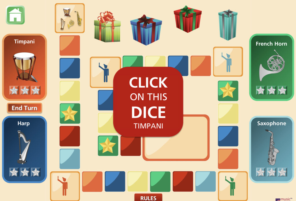 Christmas Andante Music Digital Board Game UK | Made By Teachers