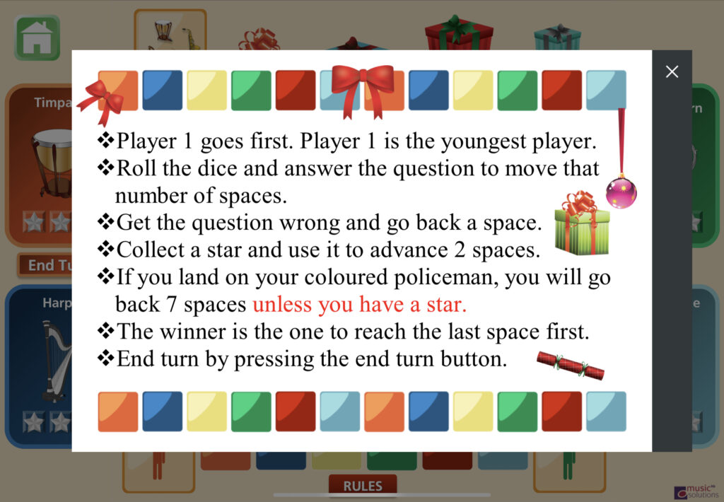 Christmas Andante Music Digital Board Game US | Made By Teachers