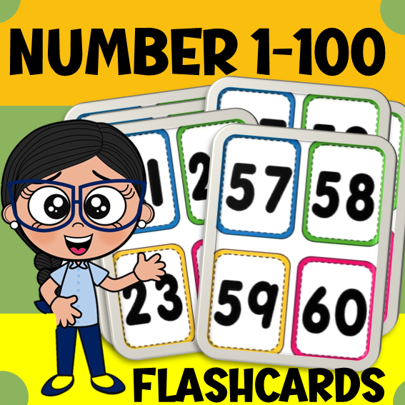 Counting Made Easy: 🔢 Number Flashcards 1 to 100 | Made By Teachers