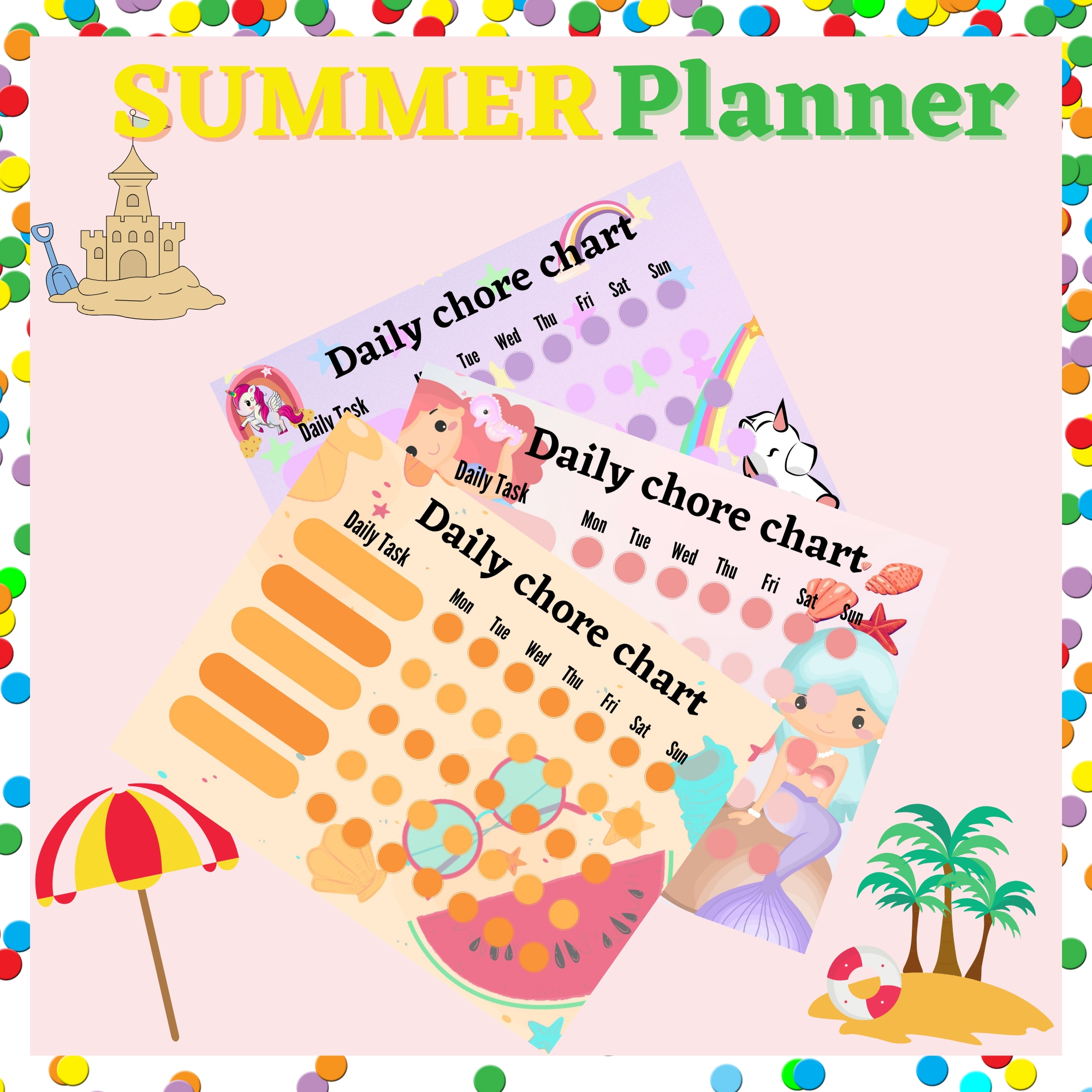 SUMMER CHORE CHART PRINTIBALE FOR KIDS | Made By Teachers