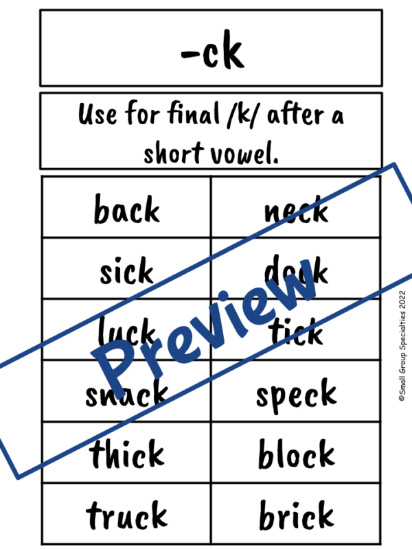 Final /k/ with "ck" and "k" - Differentiated Sorting Activities | Made ...
