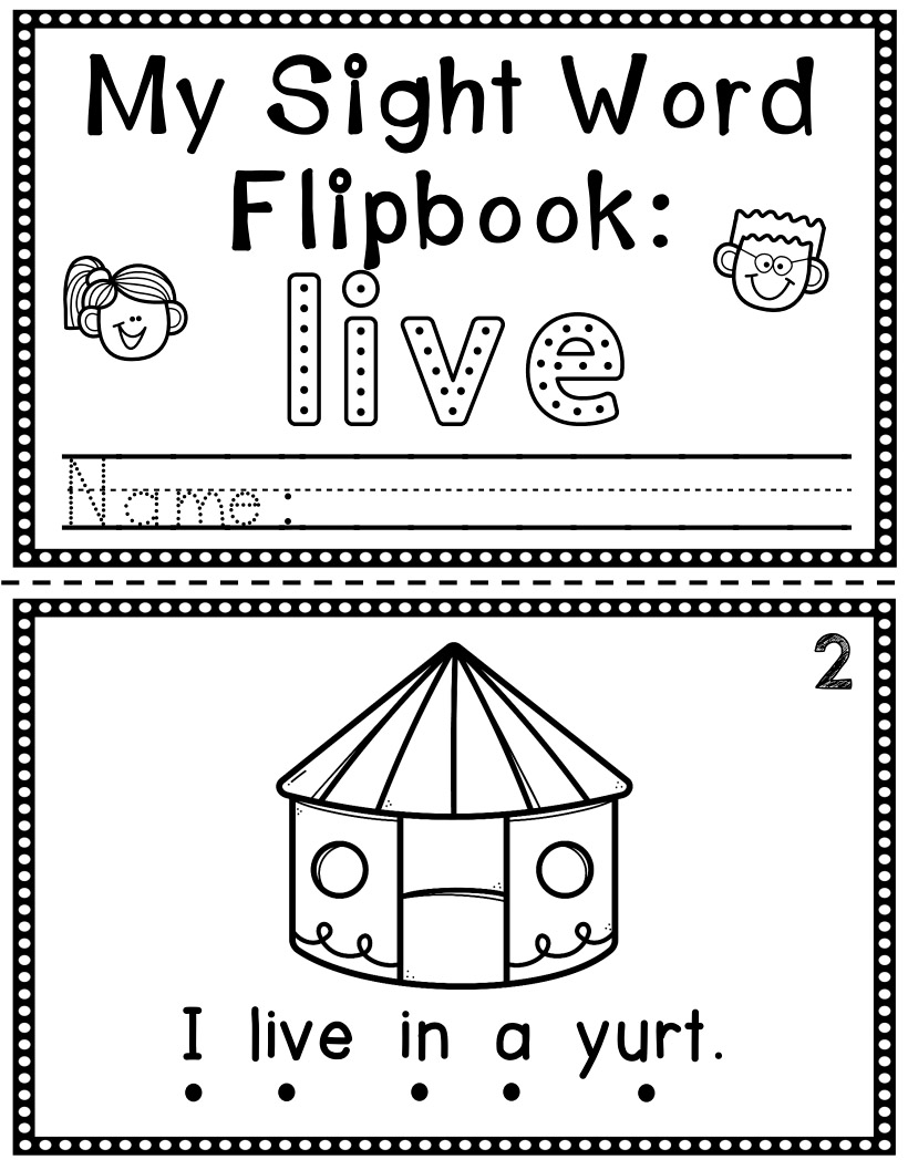 Sight Word Flip Book (Flipbook) - FLY | Made By Teachers
