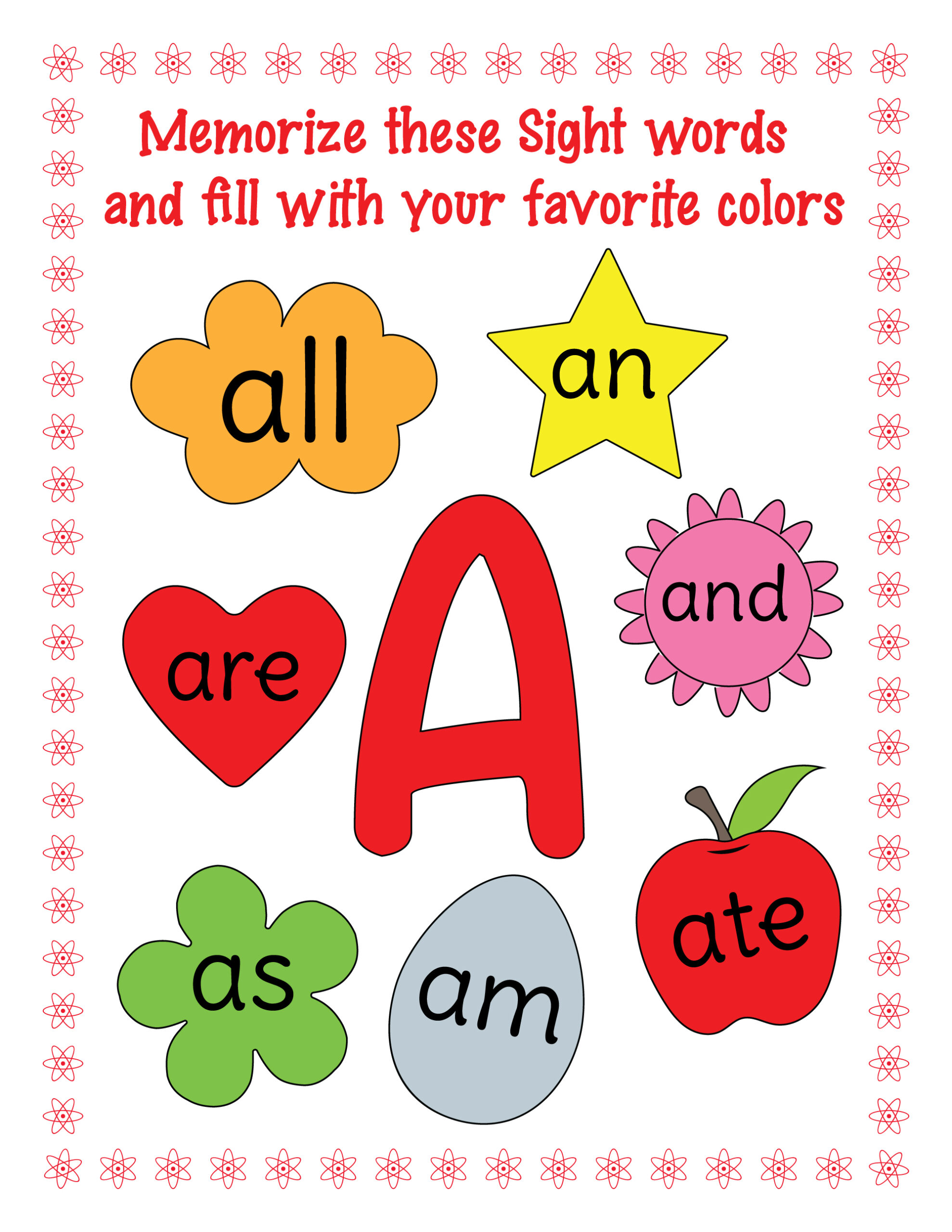 🎨🌈 Color Your Way Through the Alphabet with A-Z Alphabet Sight Words ...