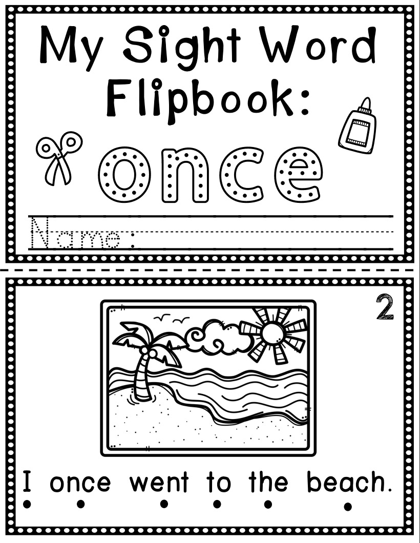 Sight Word Flip Book (Flipbook) - ONCE | Made By Teachers