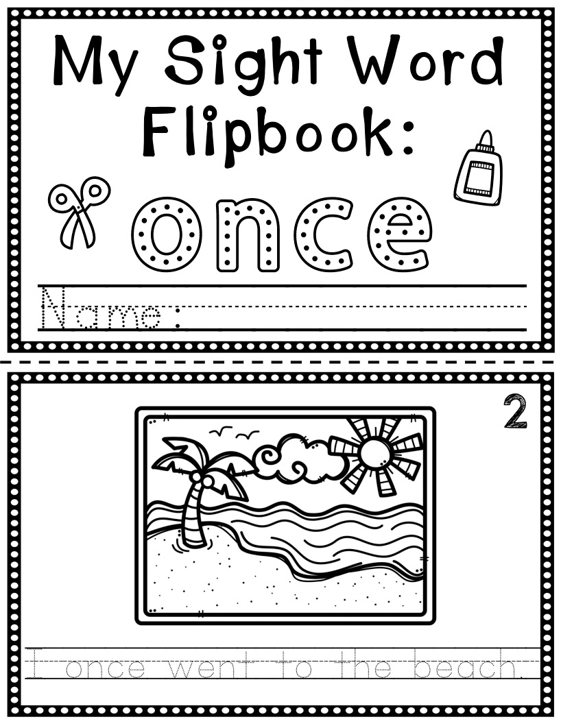 Sight Word Flip Book (Flipbook) - ONCE | Made By Teachers